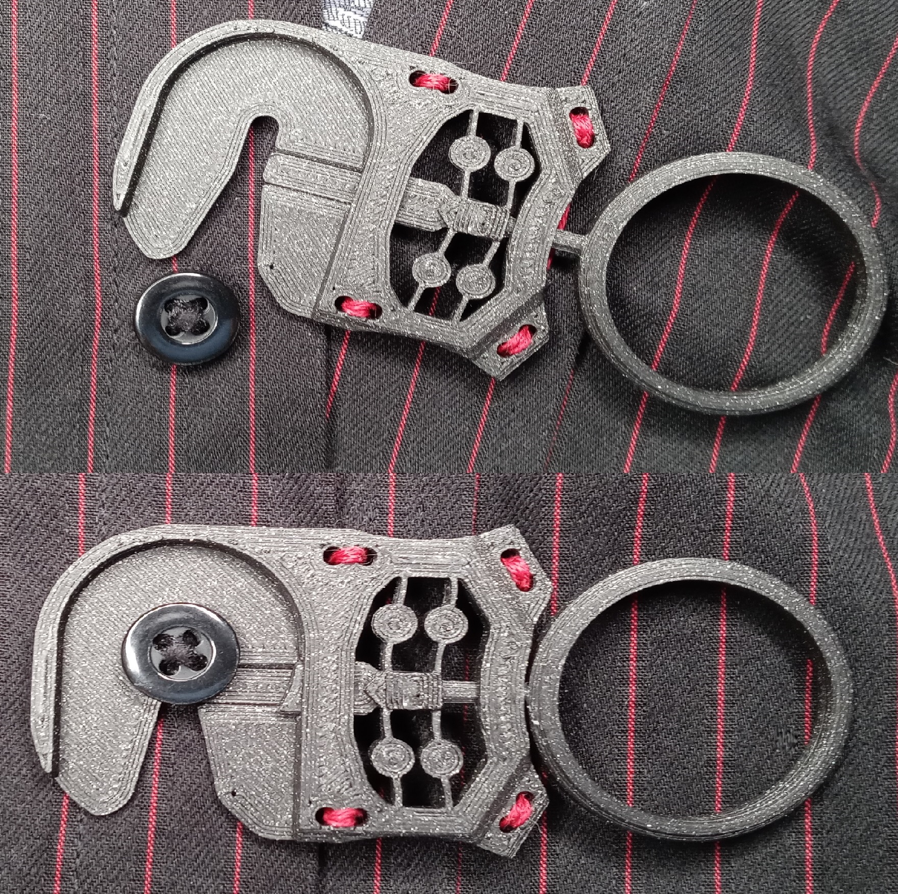 One Handed Latching Button Clasp by RyanTheMast | Download free STL ...