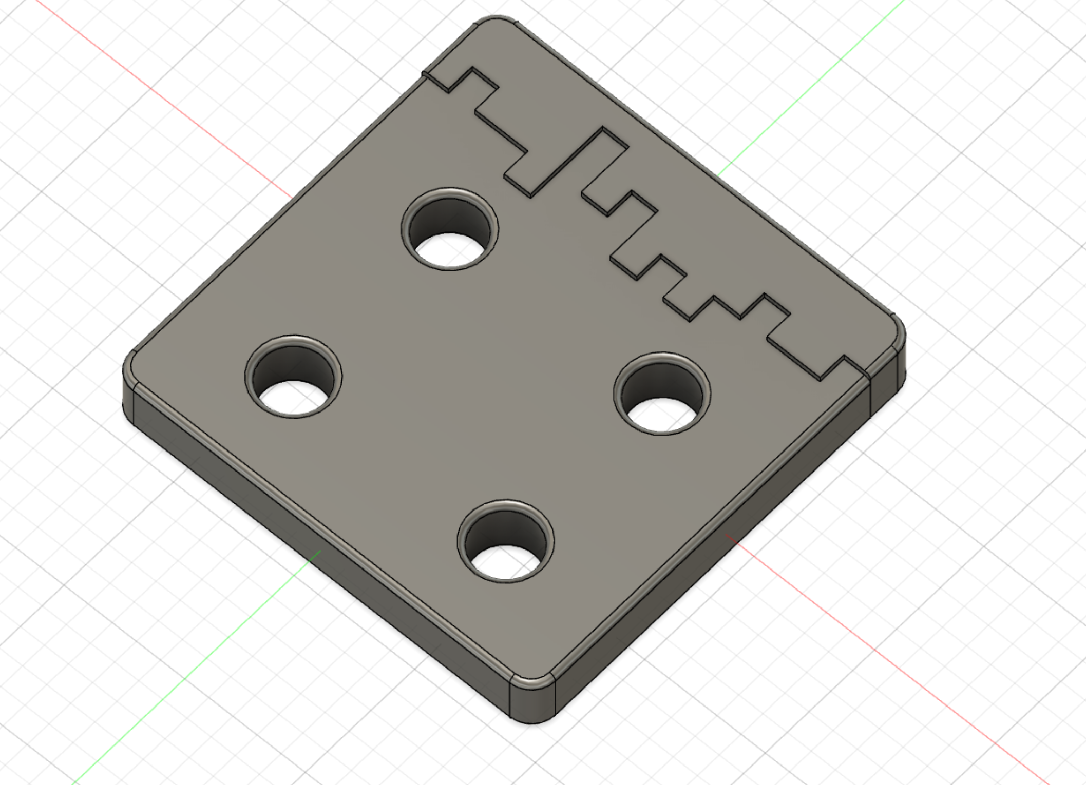 Minecraft Button (4 holes) by 3dprintree | Download free STL model ...