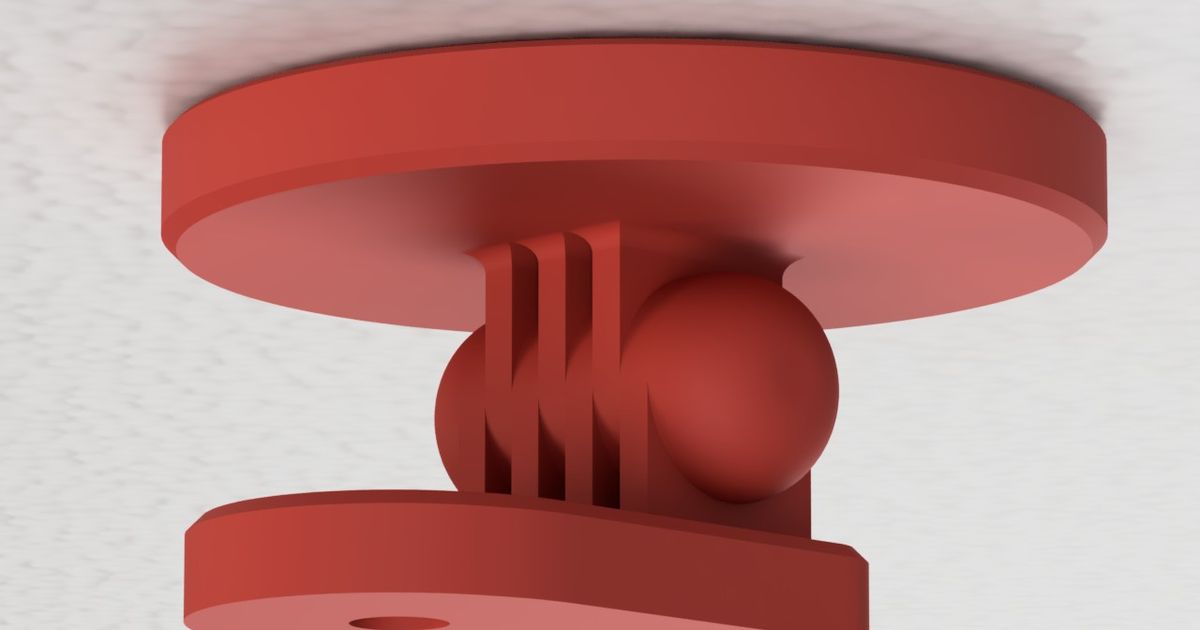 Ceiling Camera Mount - 2 Axis by HenryS | Download free STL model ...