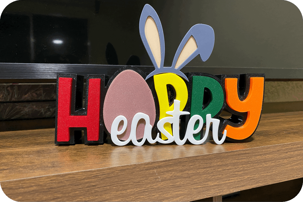 Hoppy Easter Sign by MEAFdesigns | Download free STL model | Printables.com