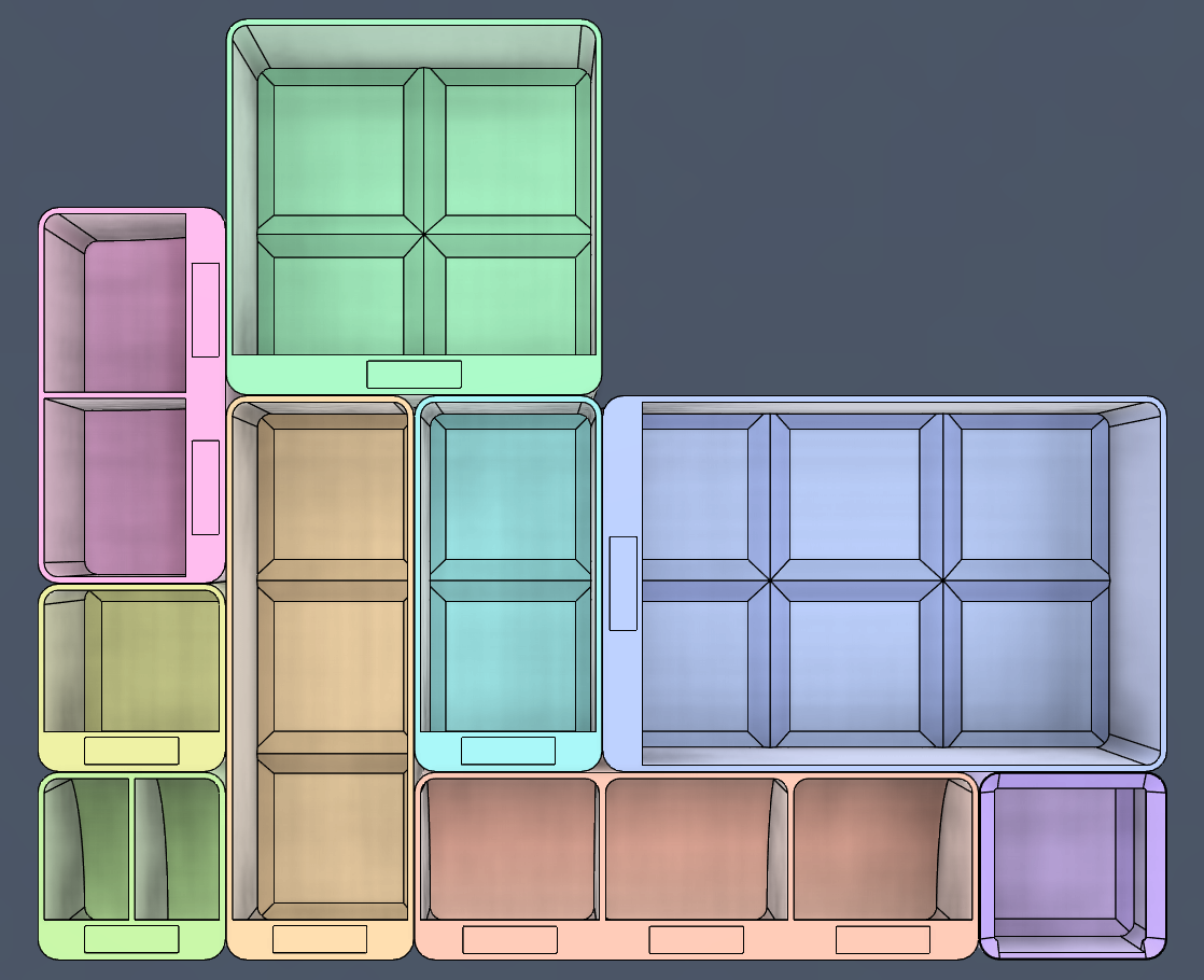 Boxes with Grid System by Bndzi | Download free STL model | Printables.com