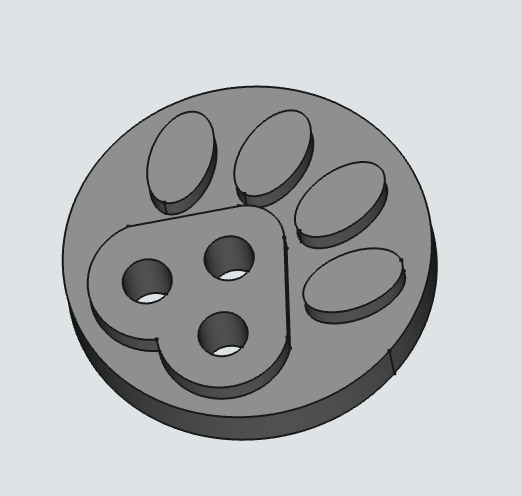 DOG PAW BUTTON by Jorla | Download free STL model | Printables.com