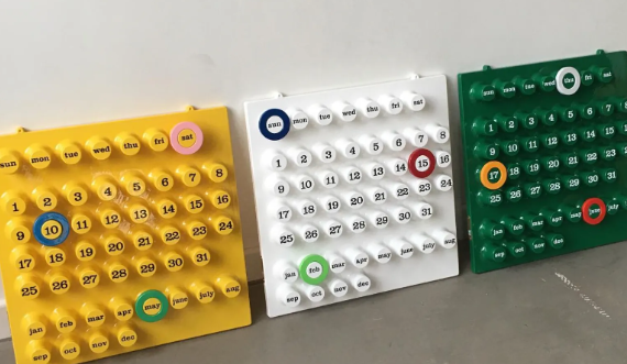 Calendario perpetuo Ring-a-date by Tocxo | Download free STL model | Printables.com