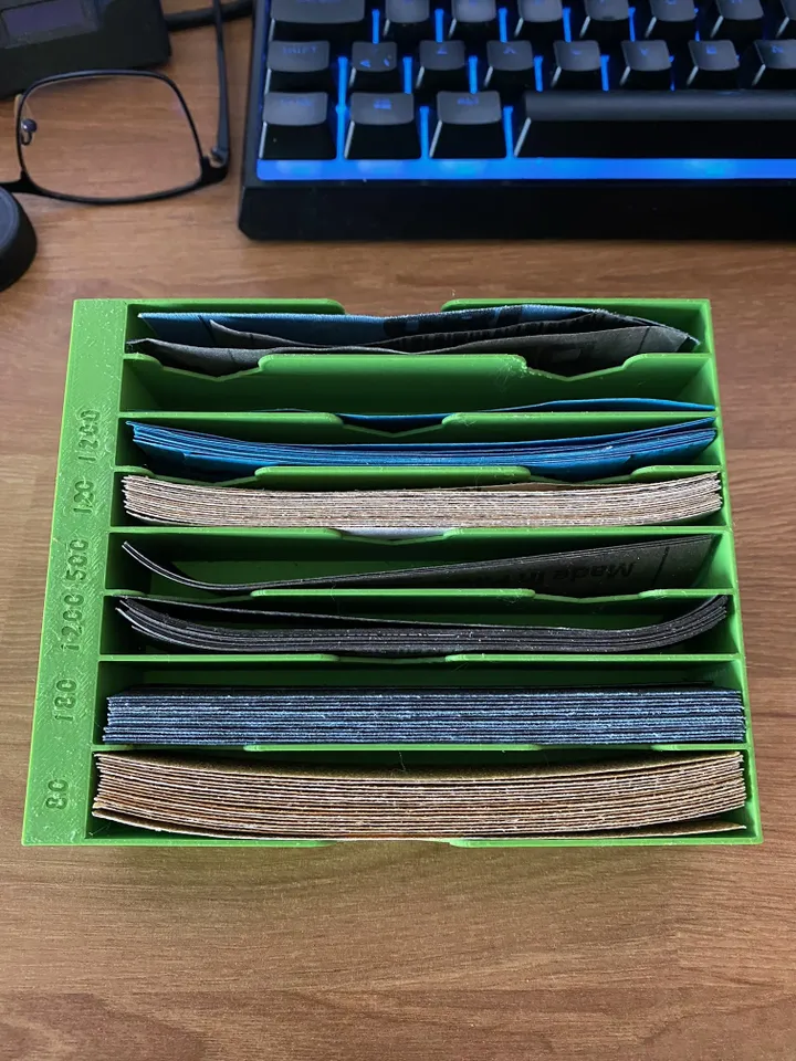 Sand Paper organizer by MP3D | Download free STL model | Printables.com