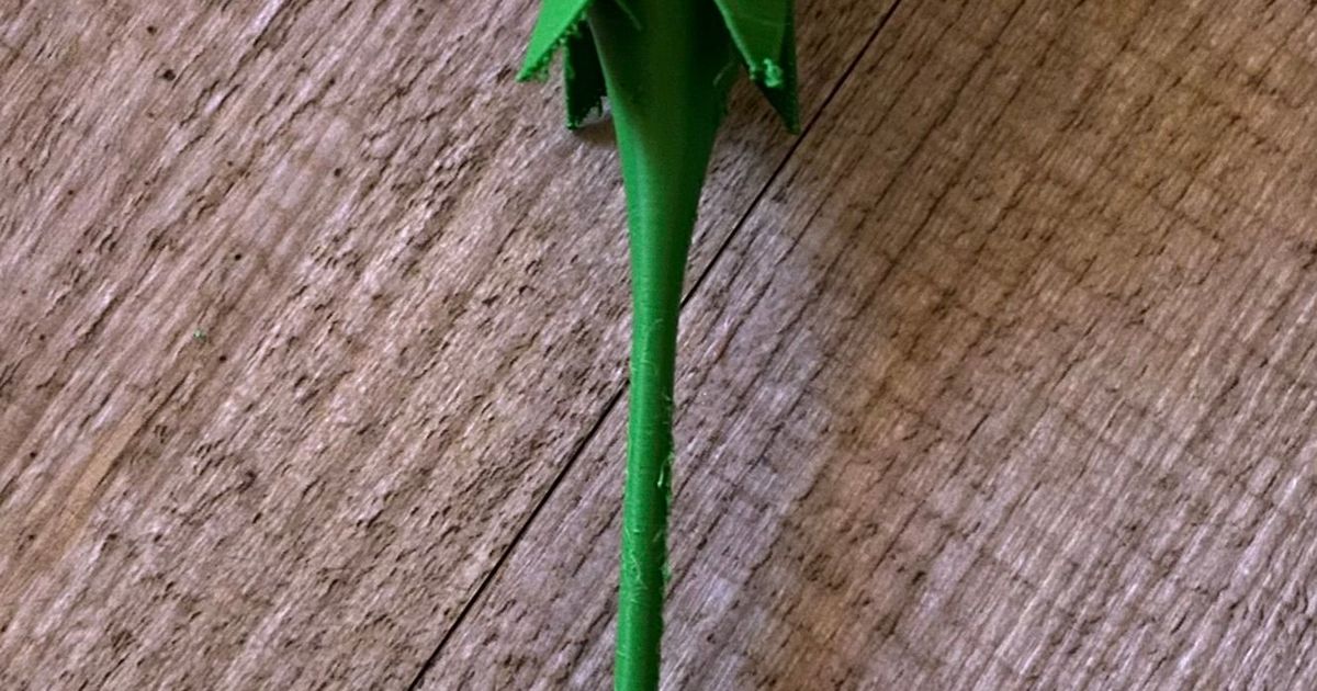 Rose with Long Stem by FoxMckraut | Download free STL model ...