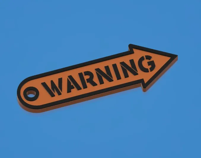 key chain warning by 3D-maker | Download free STL model | Printables.com