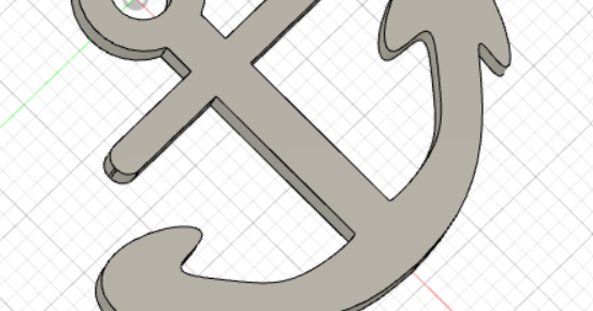 Anchor Button by Asraff Amzani | Download free STL model | Printables.com