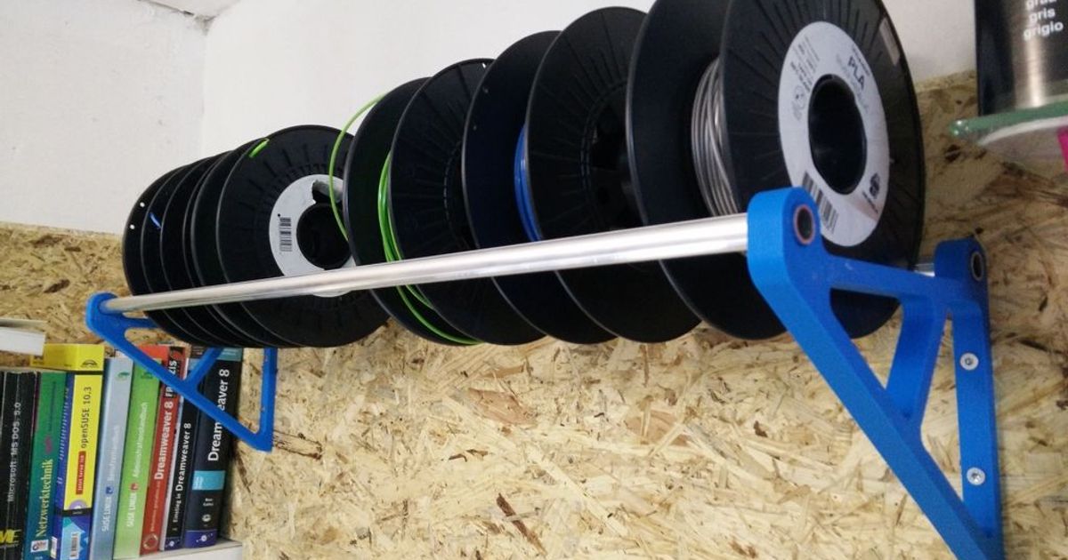 Filament Wall Mounted Rack by 3D-Hummel | Download free STL model ...