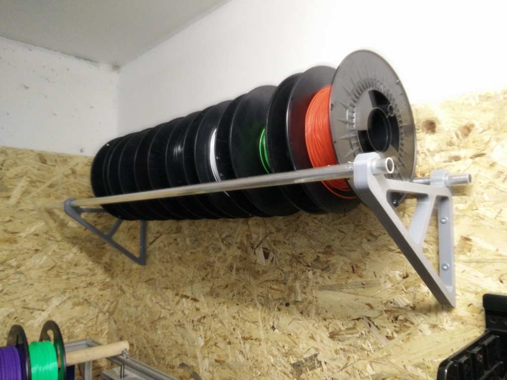 Filament Wall Mounted Rack by 3D-Hummel | Download free STL model ...