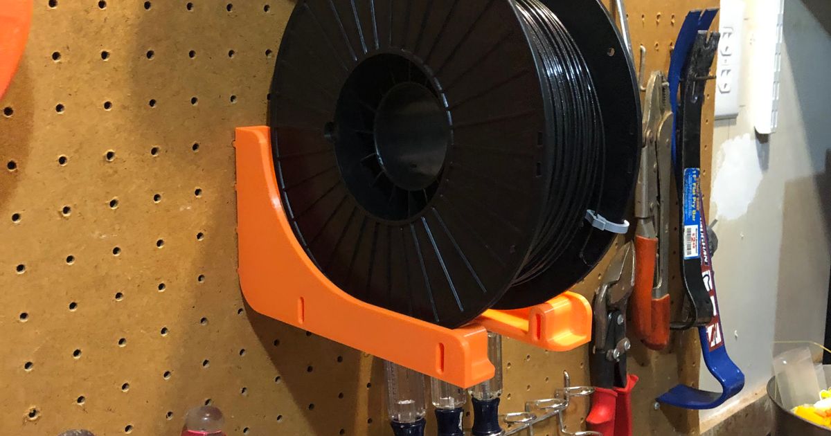 Hexagon Spool Pegboard Holder Remixed by Ally Thunderhill - MakerWorld