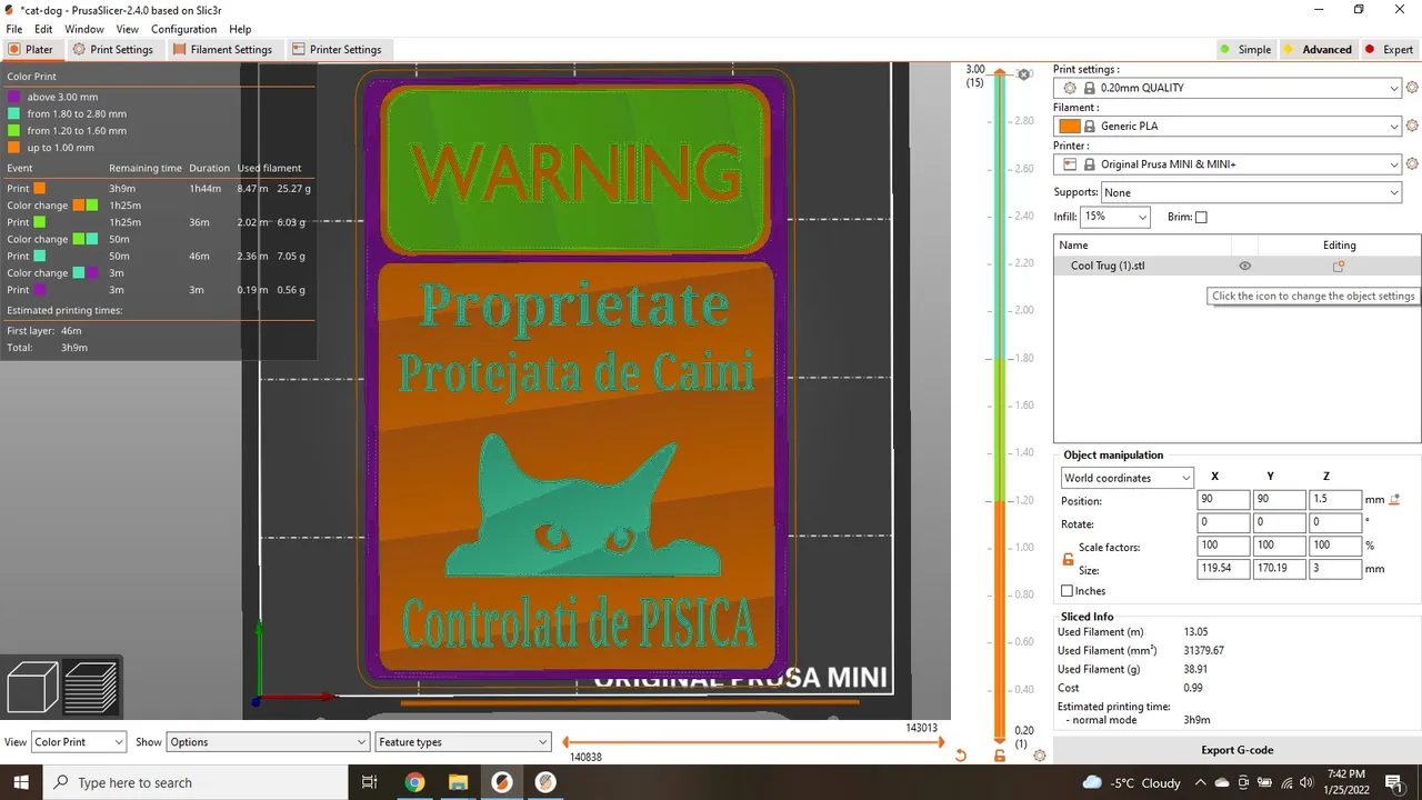 Beware tag by Remus | Download free STL model | Printables.com