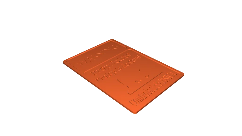 Beware tag by Remus | Download free STL model | Printables.com