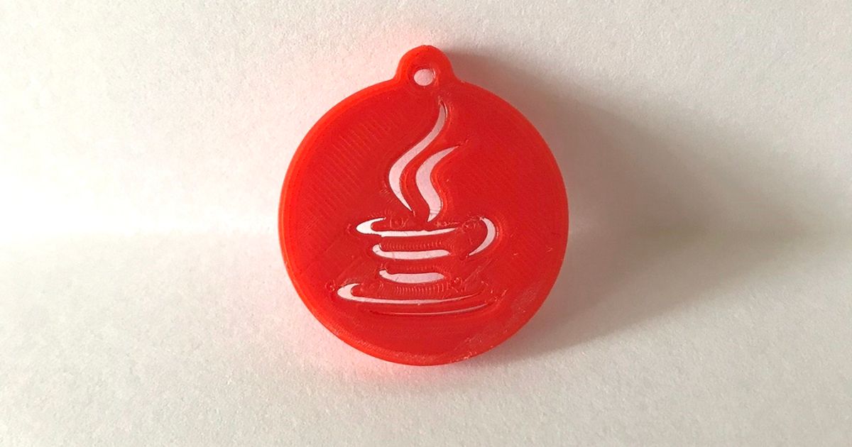 Java Logo keychain by Coffee Bean | Download free STL model | Printables.com