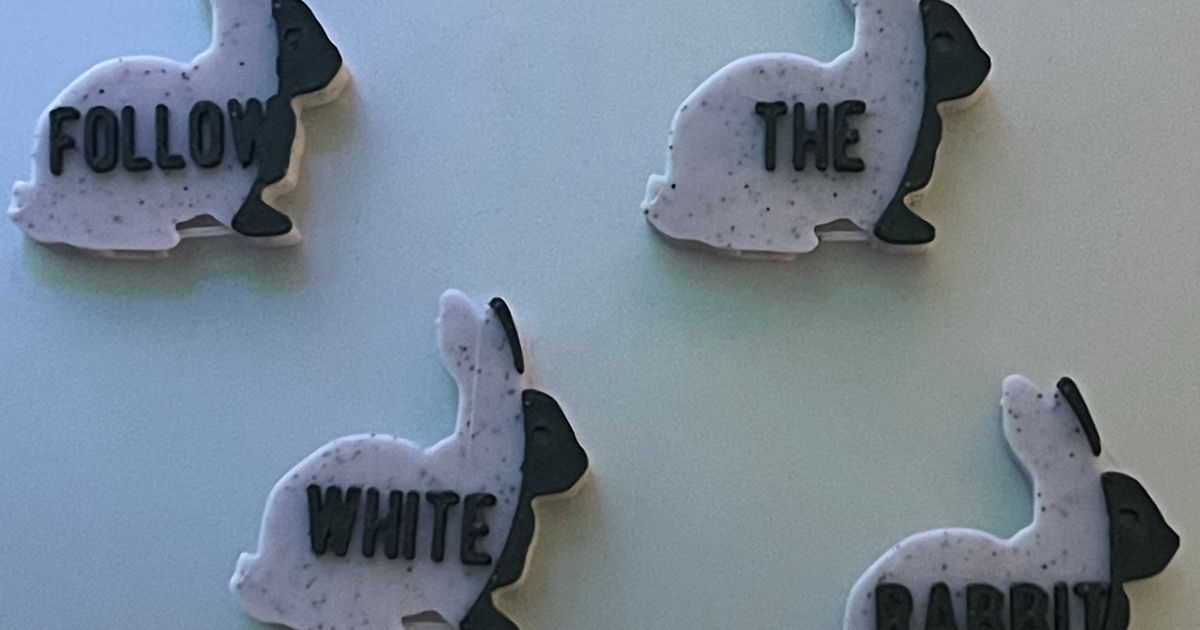 Follow the White Rabbit saucy button caps by Monarch | Download free ...