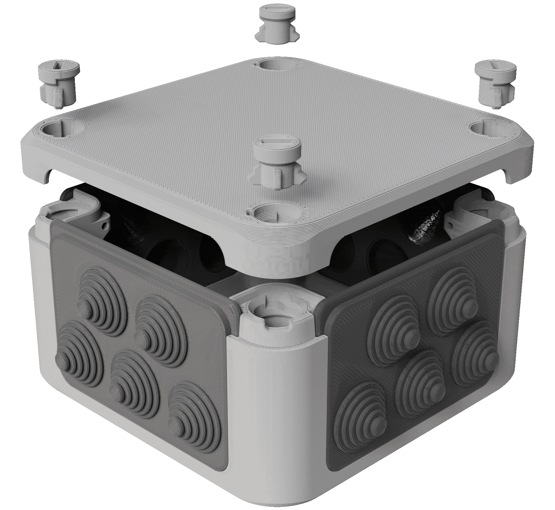 Junction Box PLUS - 50mm - Set by Heart Labs | Download free STL model ...