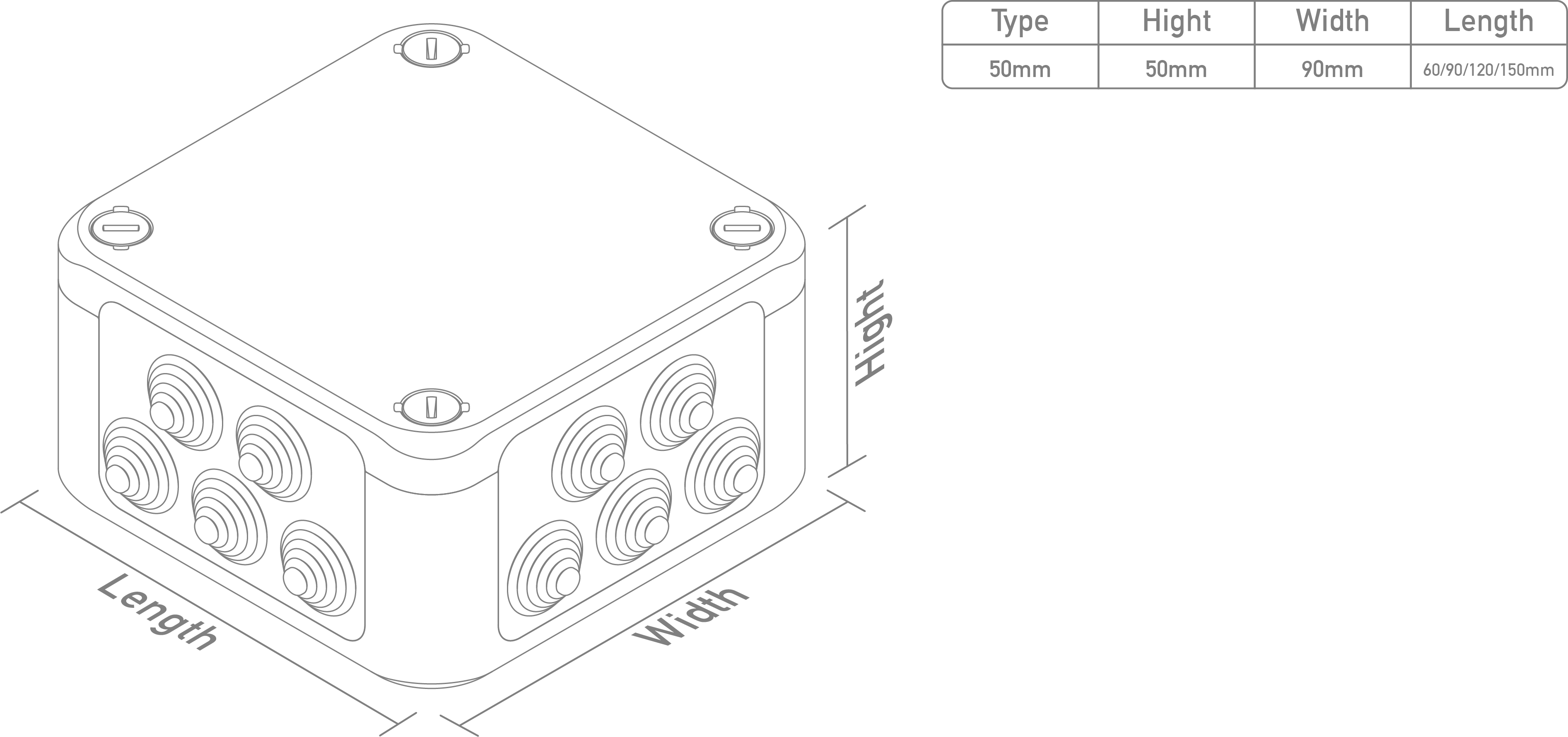 Junction Box PLUS - 50mm - Set by Heart Labs | Download free STL model ...