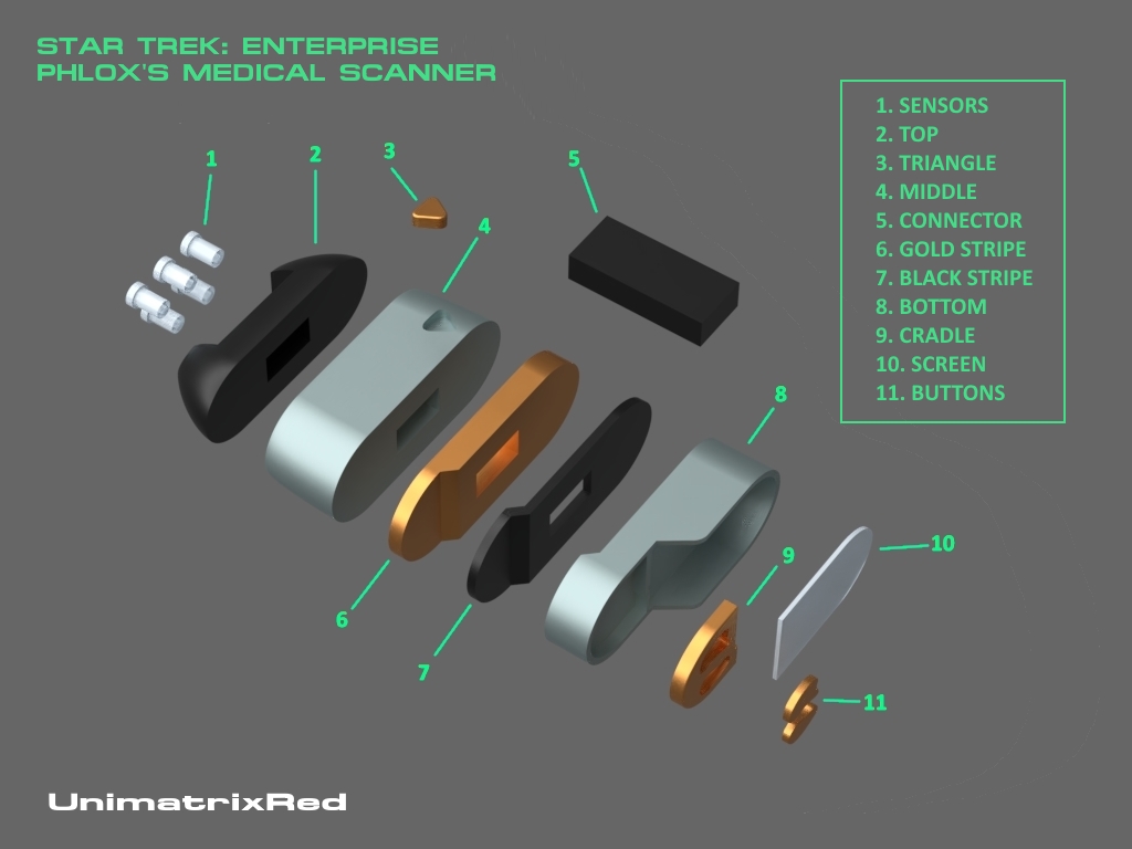 Star Trek: Enterprise Phlox Medical Scanner / Tricorder von ...