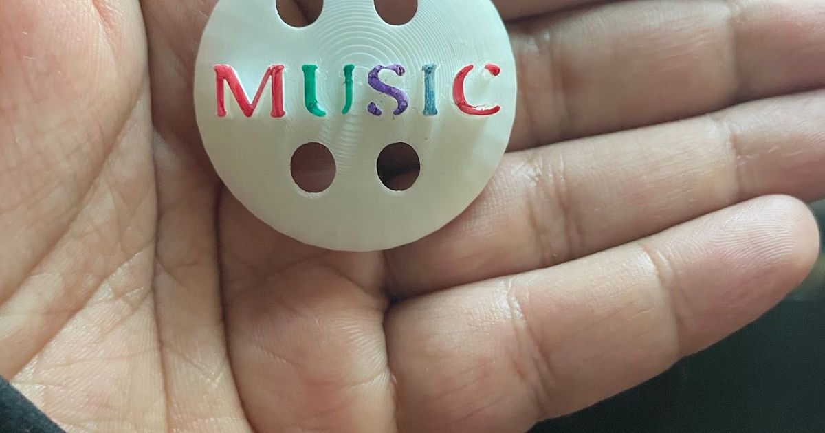 The "Music" Button by Vikas | Download free STL model | Printables.com