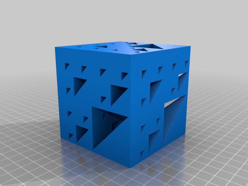 Cube fractal triangle by Melmaking | Download free STL model ...