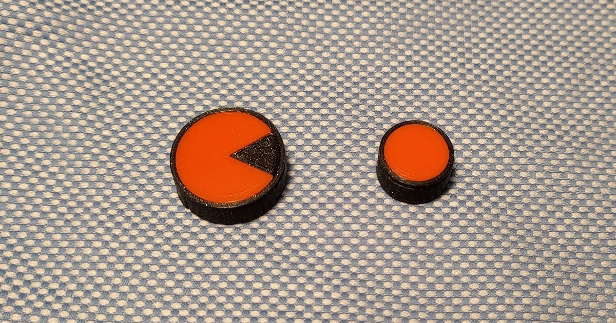 Pacman button covers / Pacmanovské krytky knoflíků MK1 by Honzinator ...