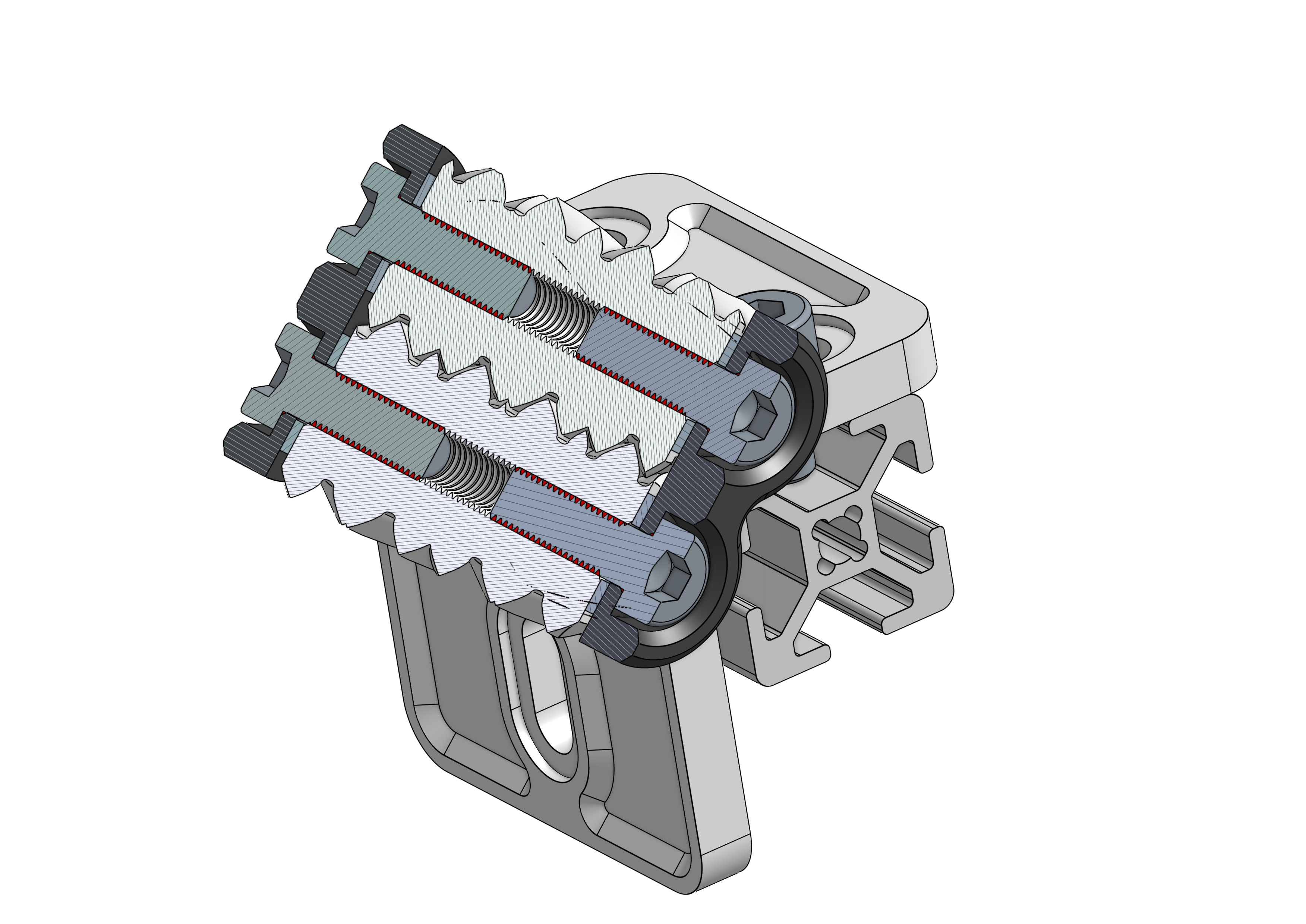 Adjustable Geared Hinge with Screws by dodasch | Download free STL ...