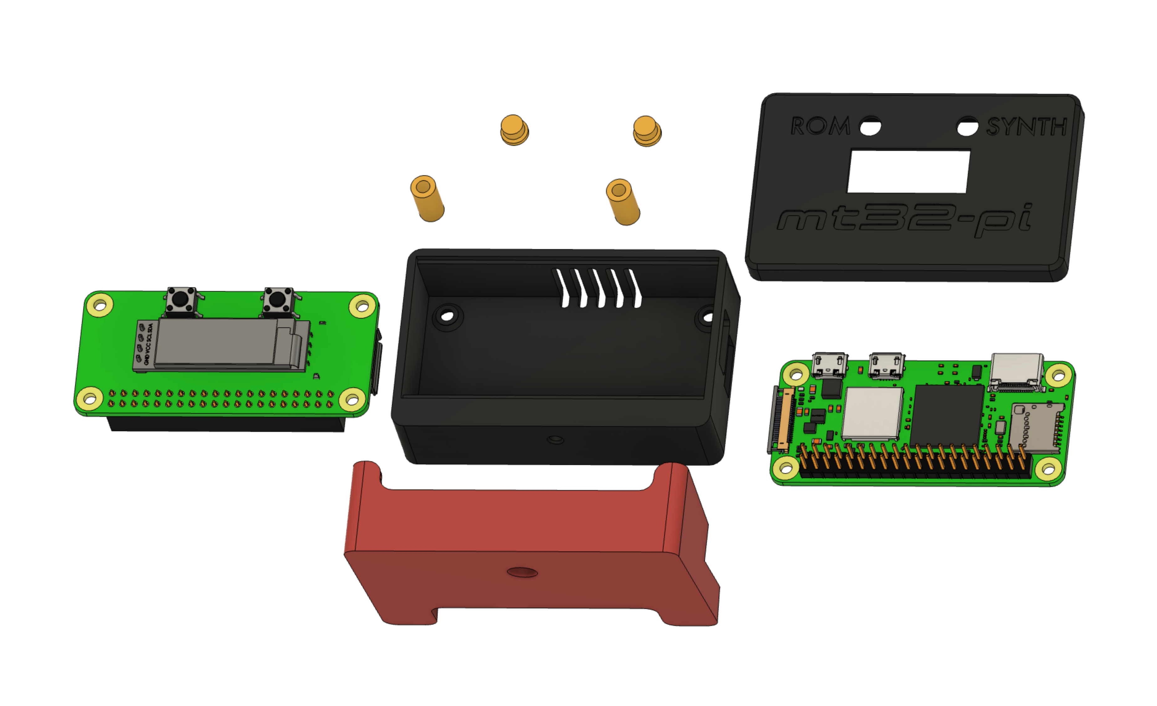 mt32-pi case for Zero 2 W and MiSTer by Retro Frog | Download free STL ...