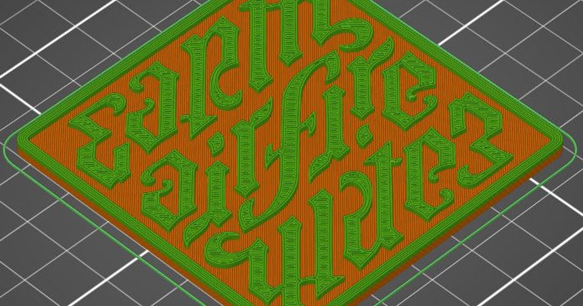 Elements Ambigram by DragonC | Download free STL model | Printables.com