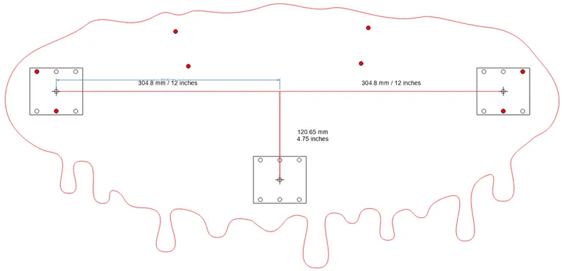 Standoff for mounting INDOOR signage on wall using #12 screws, as ...