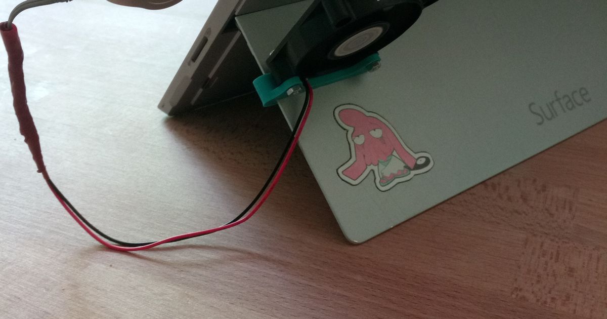 Windows Surface Pro 3 cooling fan clip 40mm & 50mm by Fipsthedog ...