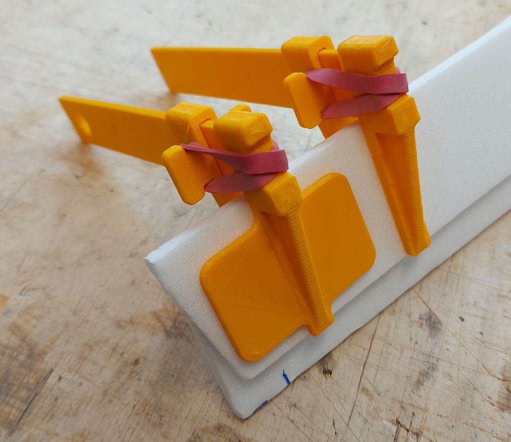 Clamp to glue with rubber band by 3D-Muc | Download free STL model ...