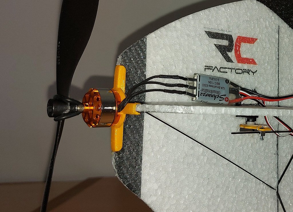Engine bracket and parts for Clik 21 indoor RC plane by 3D-Muc ...