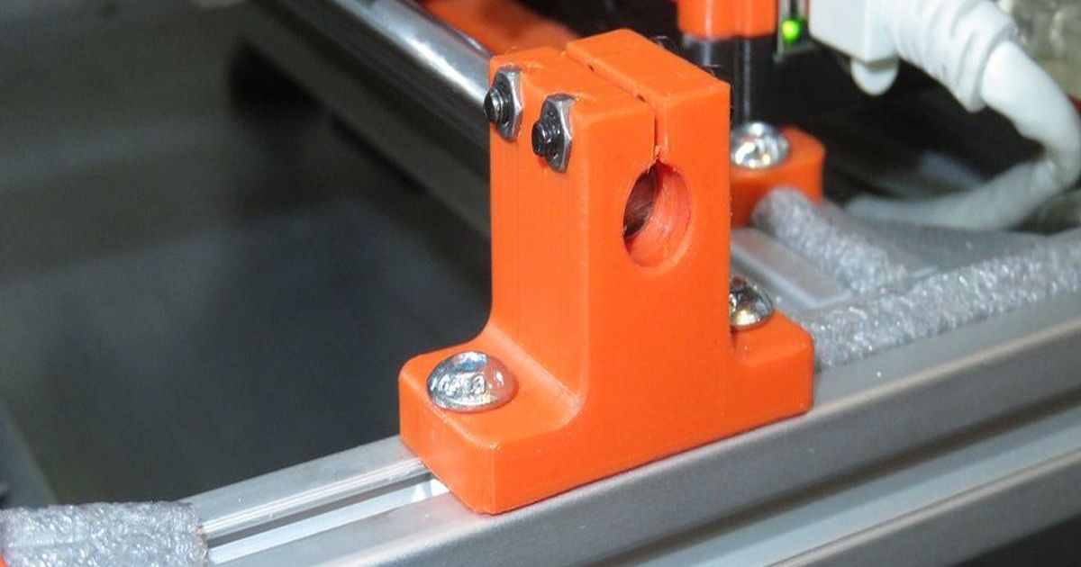 Rod Mount Holder for 8mm pole - 20 mm high by 3D-Muc | Download free ...