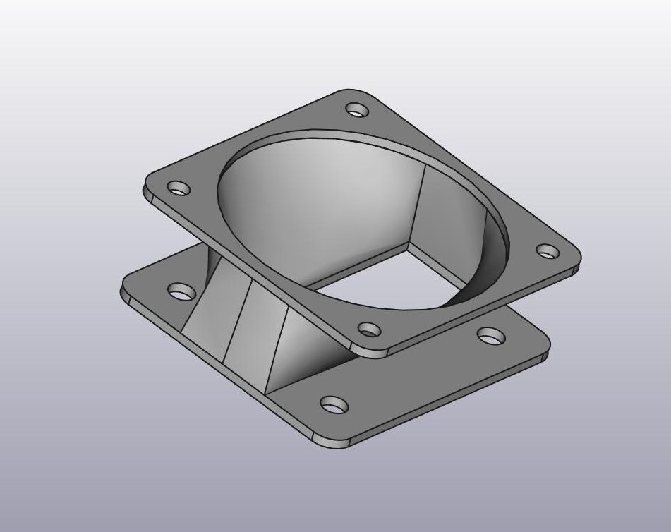 Fan adapter from 60mm to rectangular by 3D-Muc | Download free STL ...