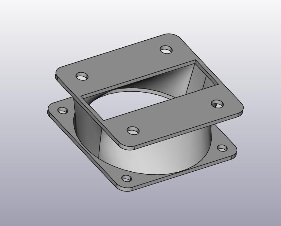 Fan adapter from 60mm to rectangular by 3D-Muc | Download free STL ...