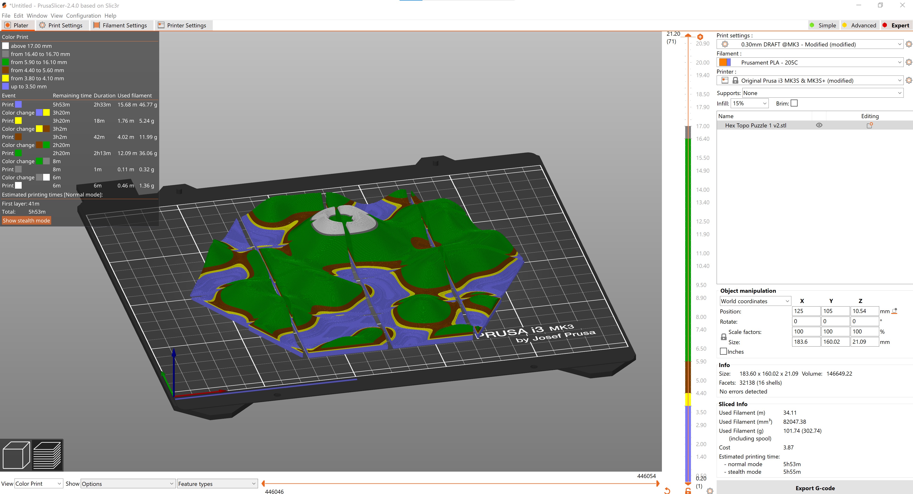 Topo-Puzzle Hexagon by Ristow Designs | Download free STL model ...