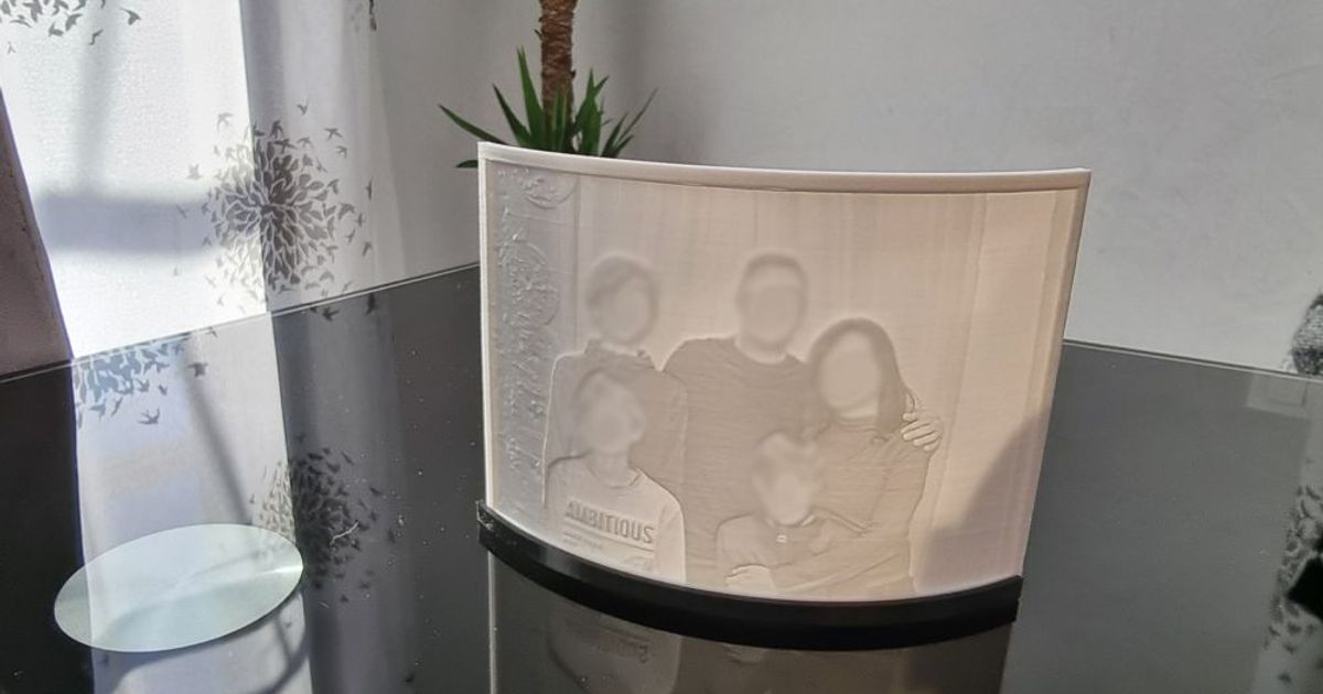 LITHOPHANE FRAME / STAND CURVED von Cedric | Kostenloses STL-Modell ...