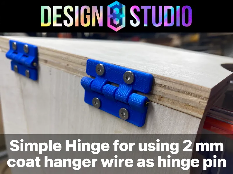 Simple Hinge by Design8Studio - for using PLA (1.75mm) as the hinge pin ...