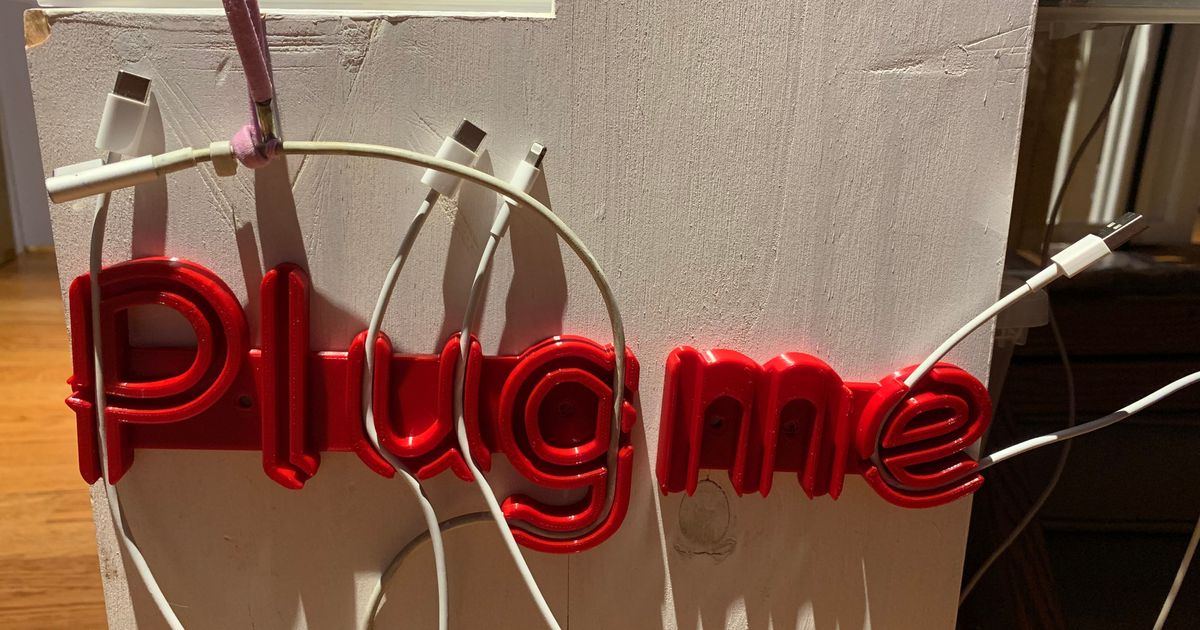 Plug me - Cable Organizer by DianeC | Download free STL model ...
