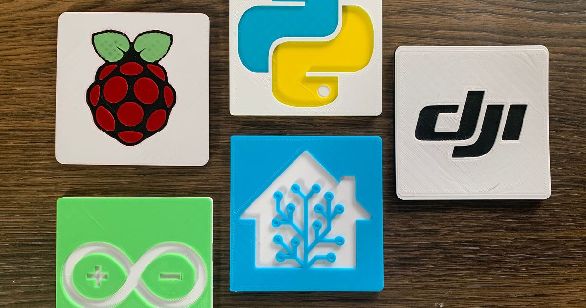 Set of 5 geeky coasters by Joachim De Klerck | Download free STL model ...