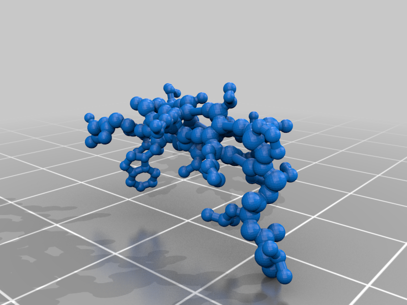 An alpha helix from Hemoglobin as balls and sticks by Marius Mihasan ...