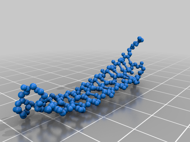 A beta-sheet from a sucrose specific porin - peptide backbone as balls ...