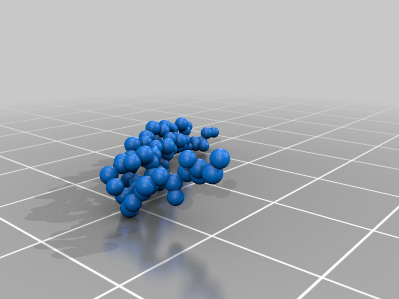 The peptide backbone of an alpha helix from Hemoglobin as balls and ...