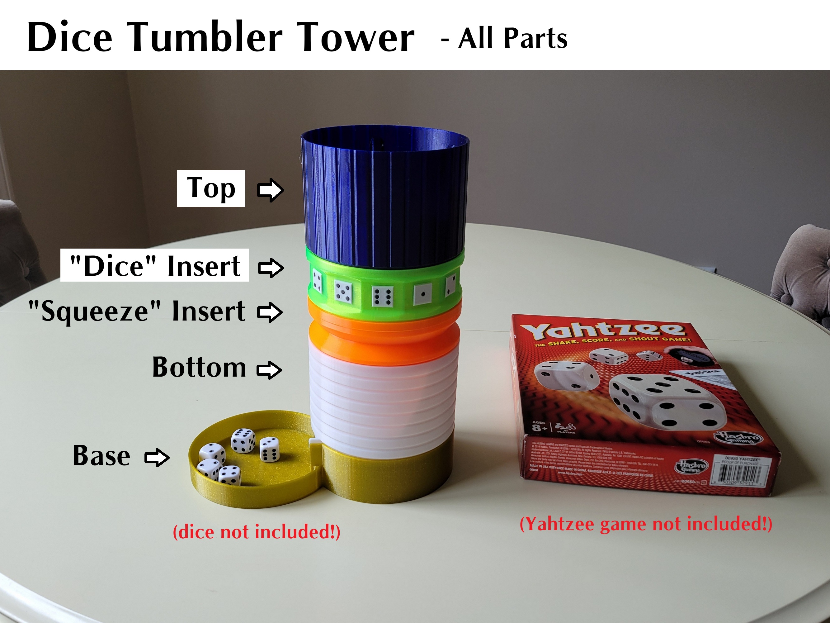 Dice Tumbler Tower by Phil Caruso | Download free STL model ...