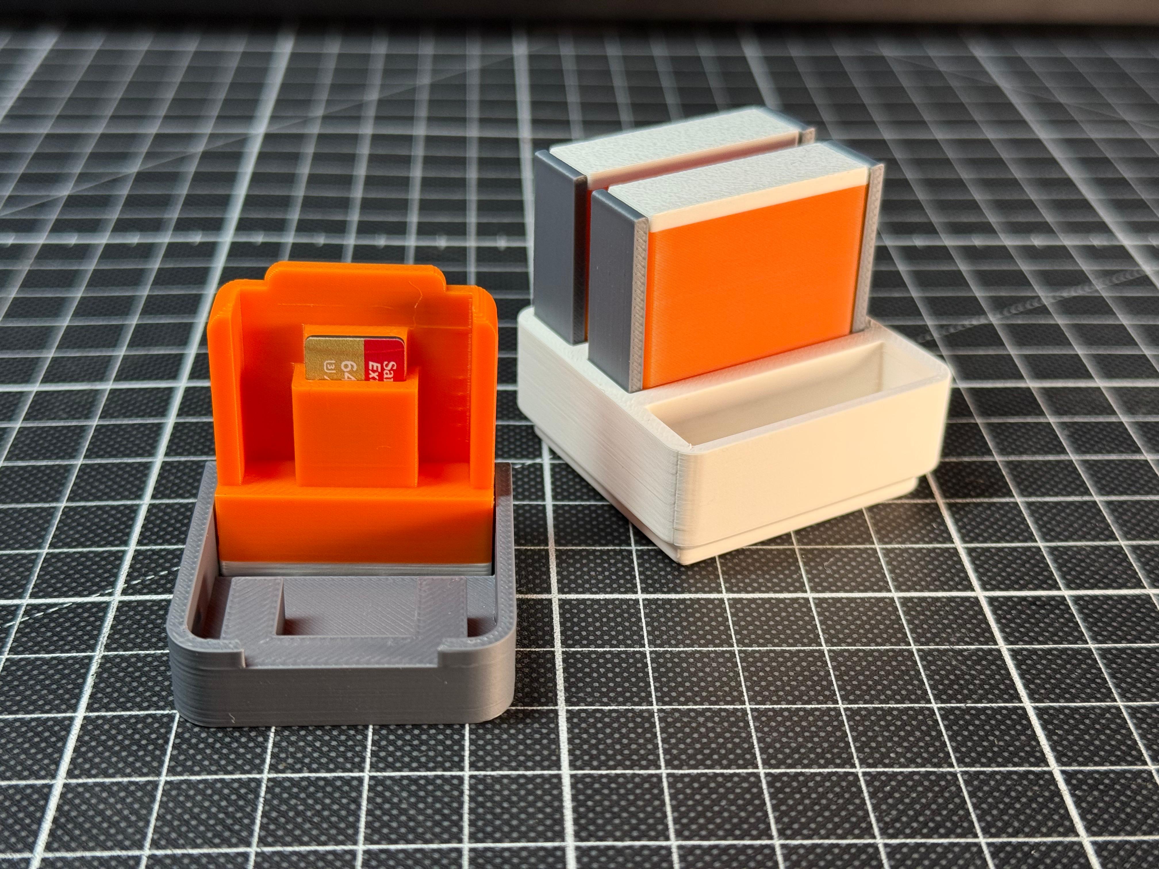 MicroSD Card Cassette-Style Case (+ Gridfinity Tray) by Entrusc | Download free STL model ...