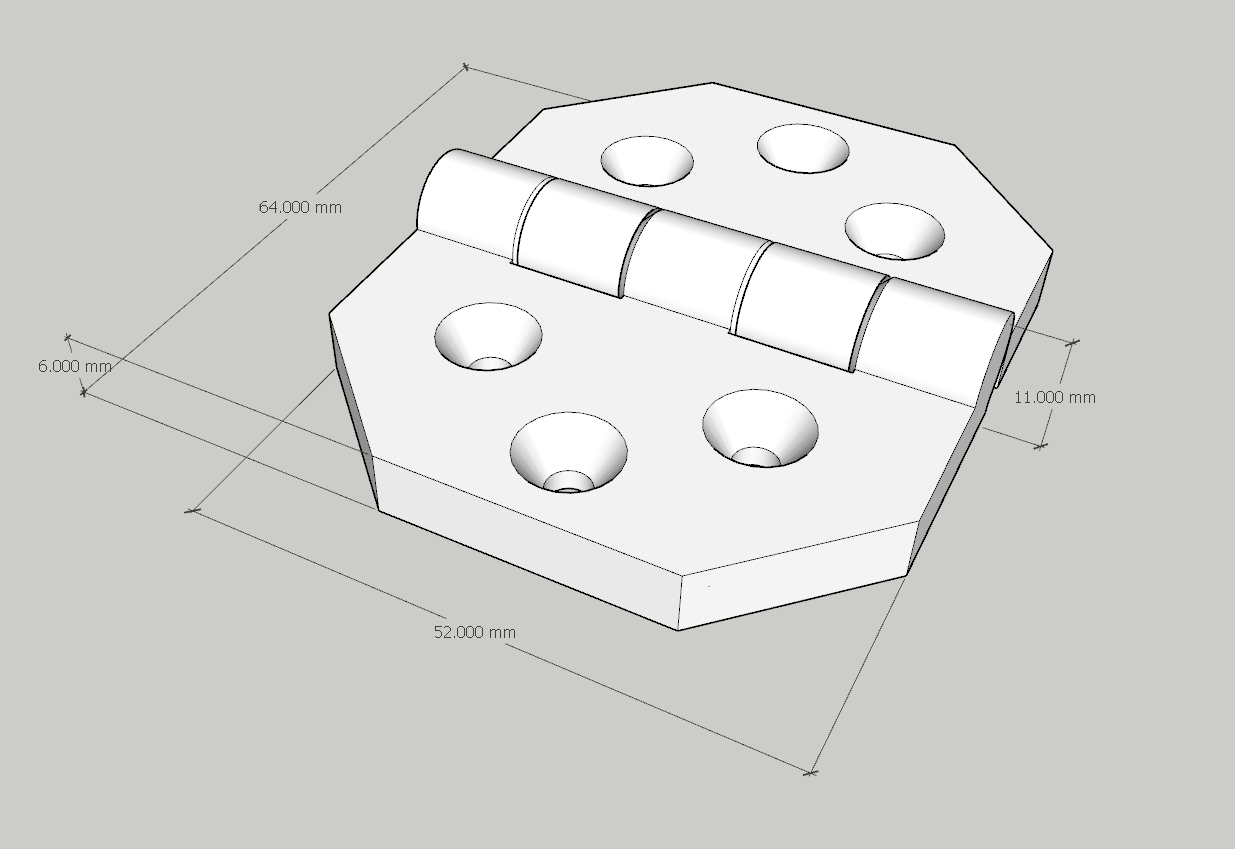 Simple Hinge - Print in Place by actualSIZE | Download free STL model ...