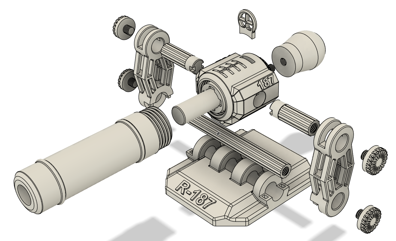 Functional Mini Cannon by Rotten-by-Design | Download free STL model ...