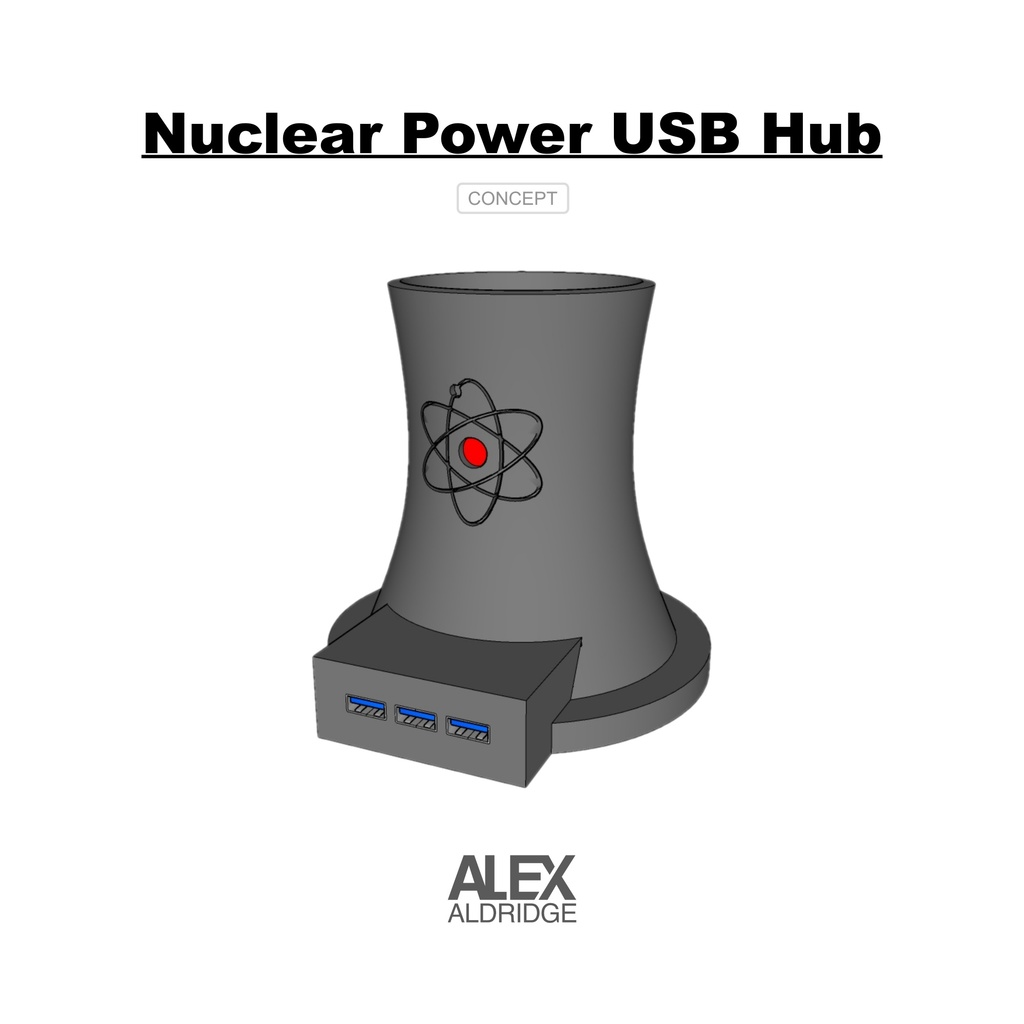 Nuclear Power USB Hub by sourceduty | Download free STL model ...