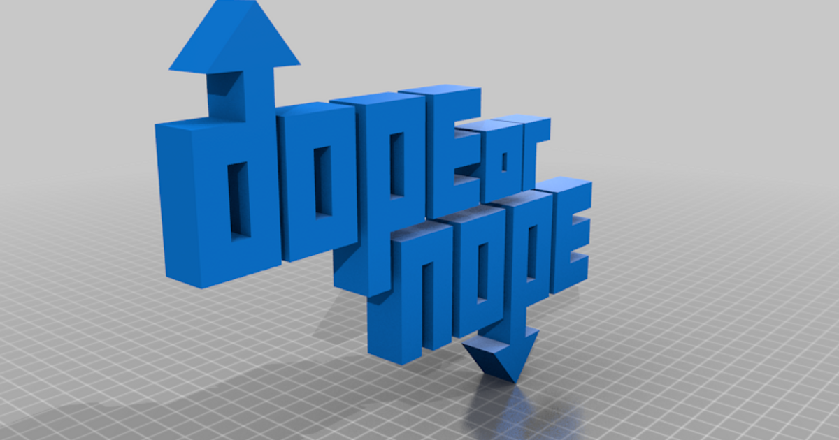 DOPE or NOPE Logo by sourceduty | Download free STL model | Printables.com