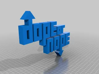 DOPE or NOPE Logo by sourceduty | Download free STL model | Printables.com