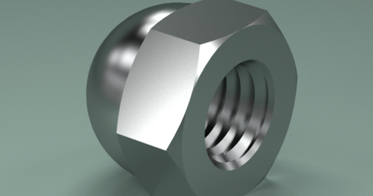 Bolt DIN 1587 by Dape | Download free STL model | Printables.com